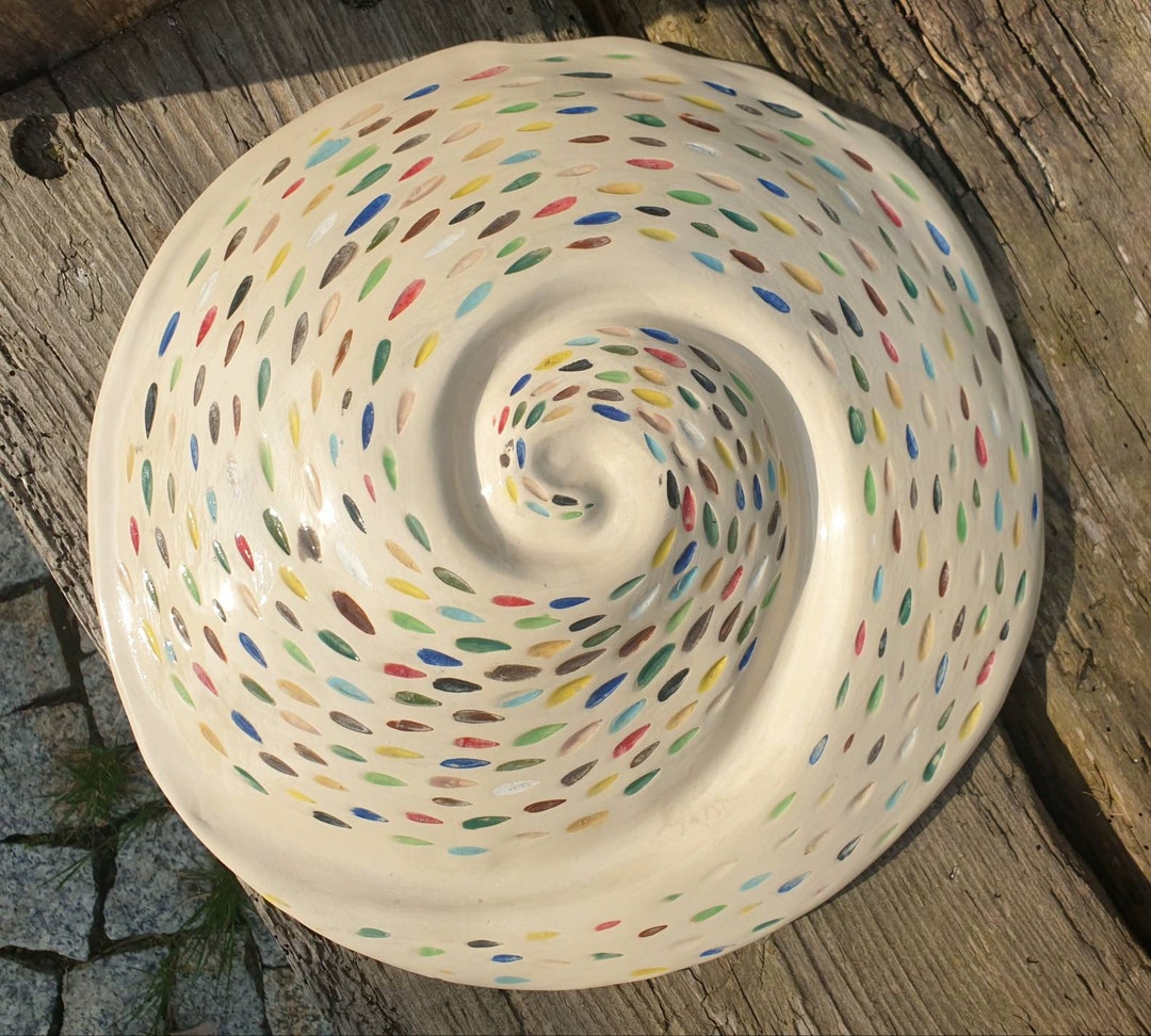 Wall Plate Fibonacci Sequence Twisted Rainbow Handmade 36 - Etsy