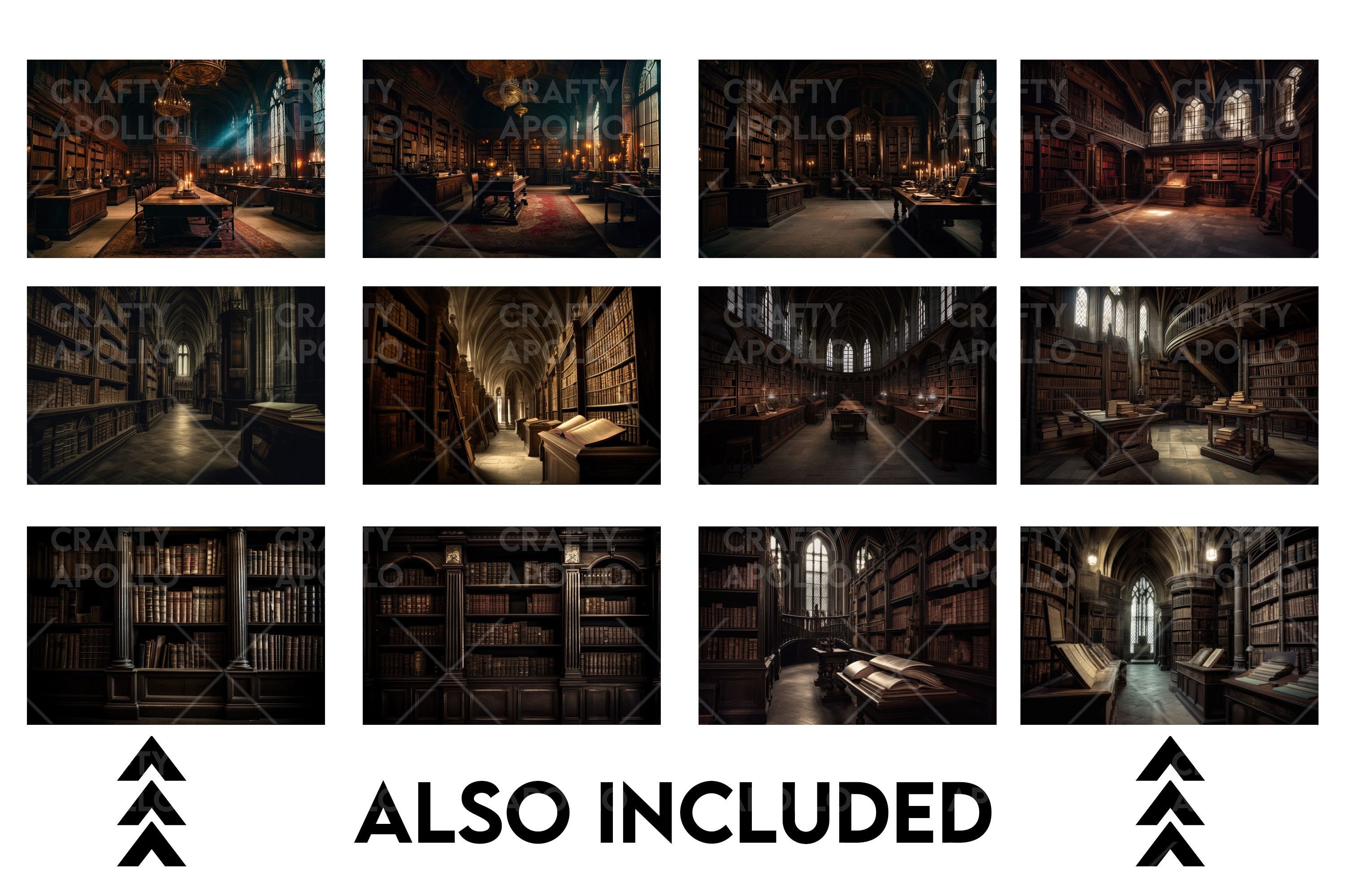 16 Old Wizardry School Library, Digital Backdrops, Magical Wizard ...