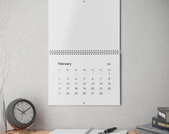 2025 Minimalist Wall Calendar | Modern Desk Planner | Yearly Calendar ...