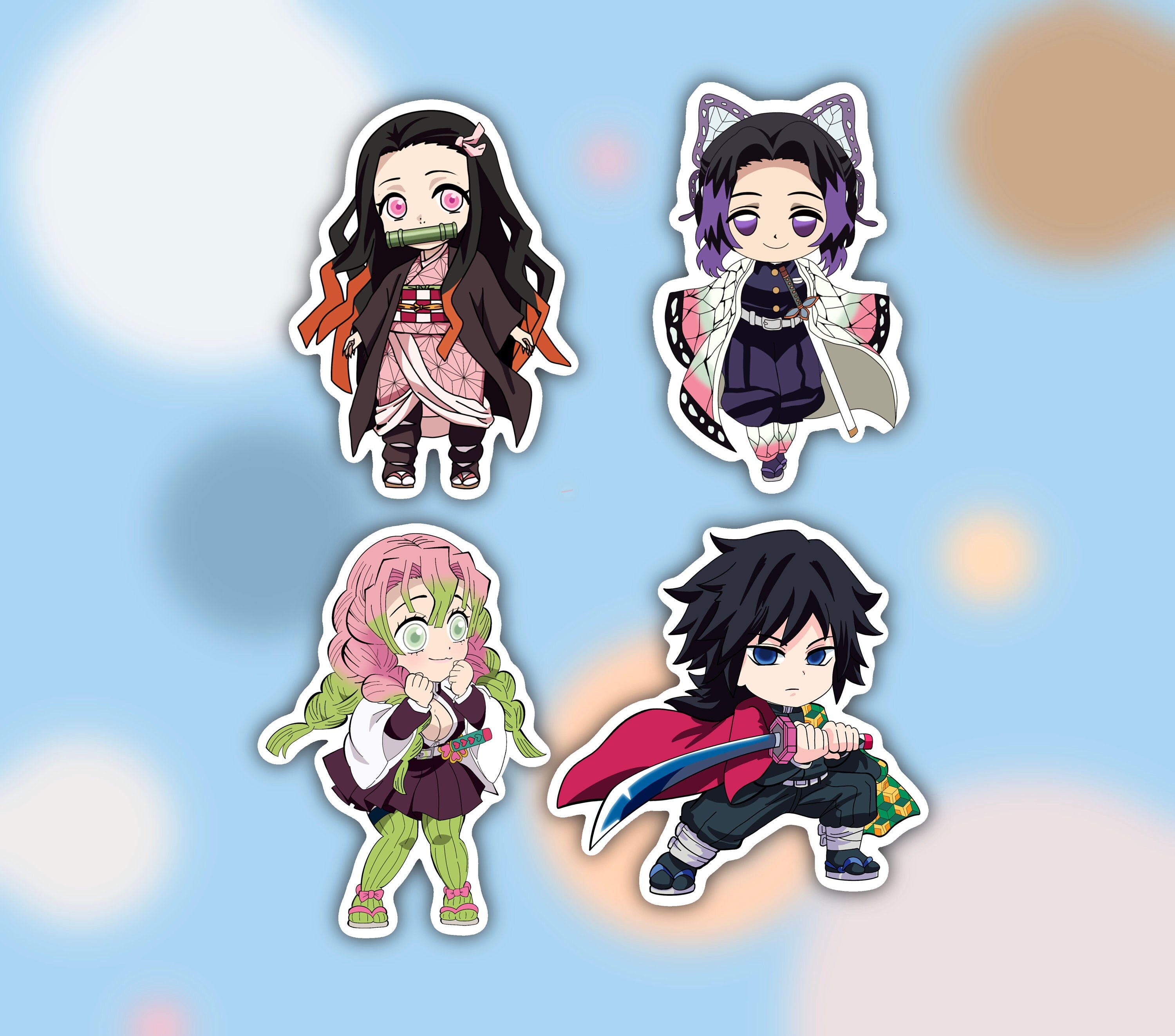 Chibi anime waterproof stickers dye cut style stickers anime | Etsy