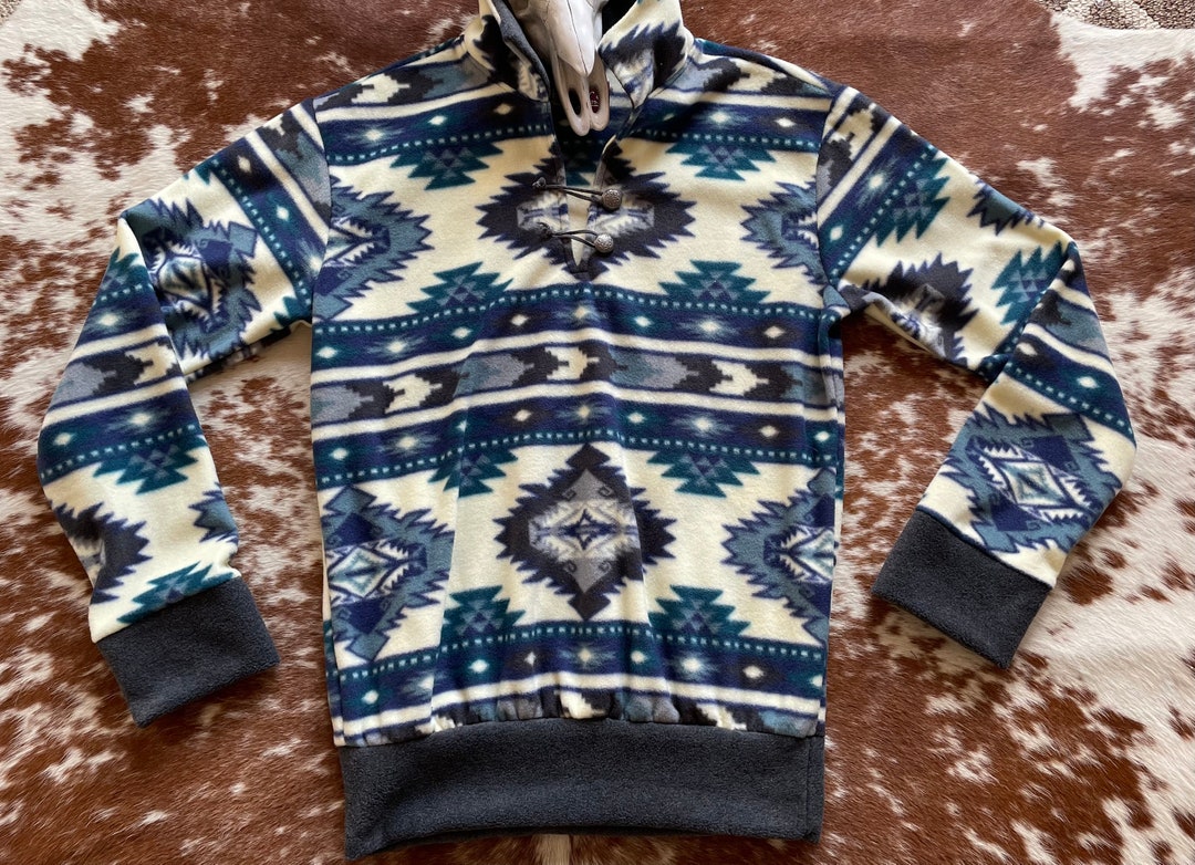 Fleece Aztec Pullover - Etsy