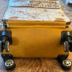 Tooled Cowhide Trolly Suitcase - Etsy