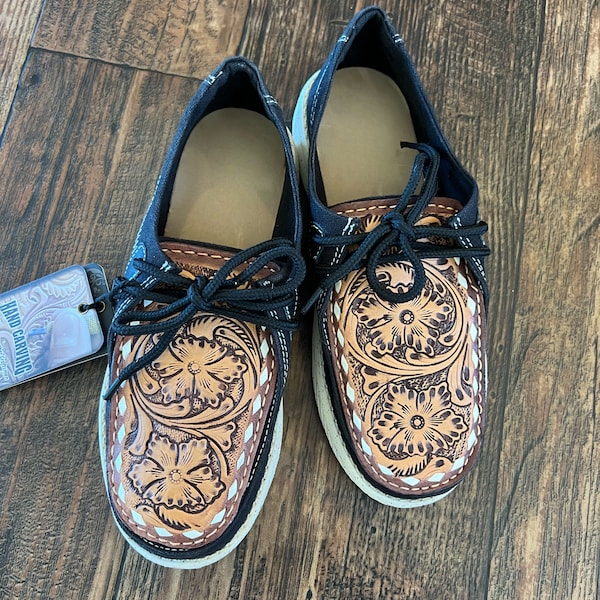 Tooled Leather Shoes - Etsy