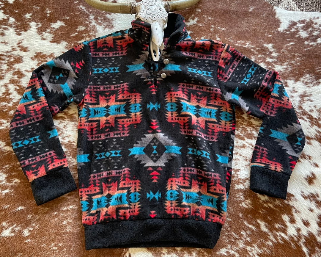 Fleece Aztec Pullover - Etsy