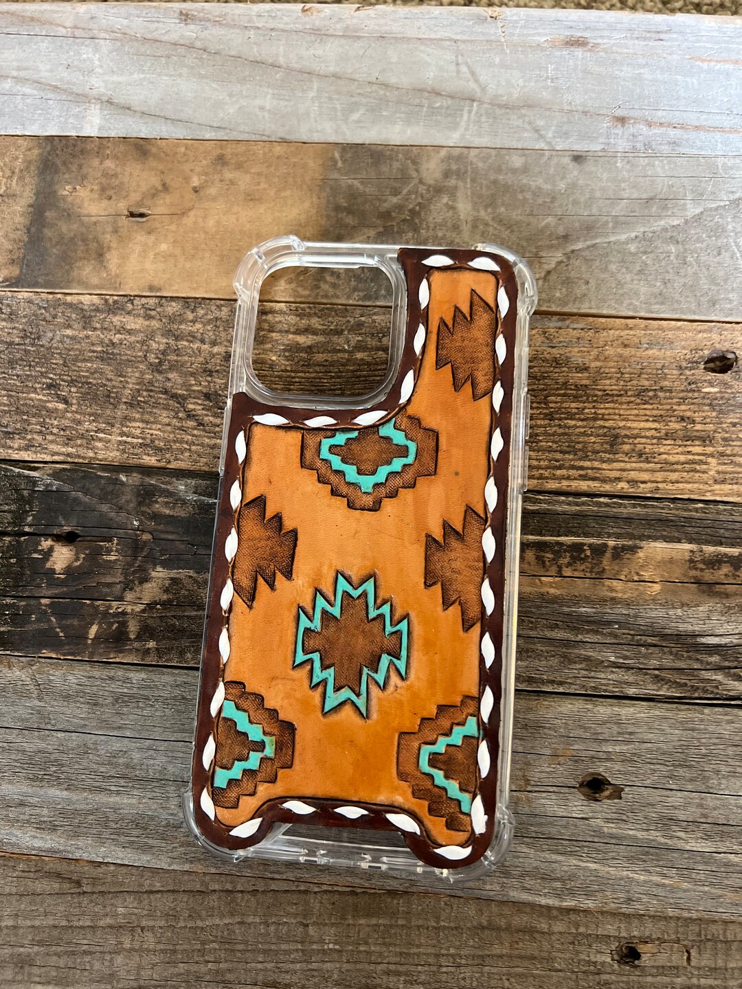 Aztec Leather Phone Case - Etsy