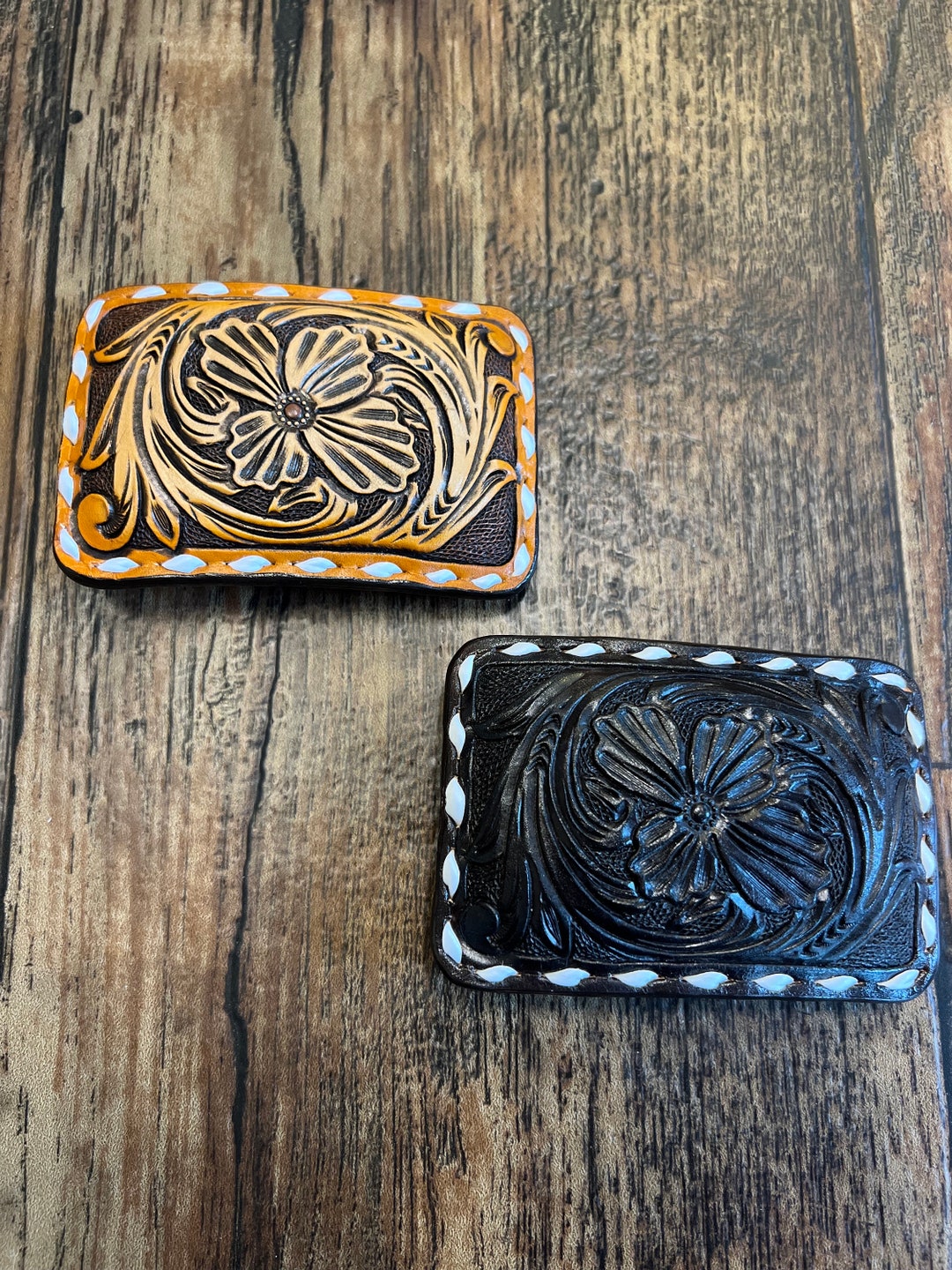 Hand Tooled Leather Belt Buckles - Etsy