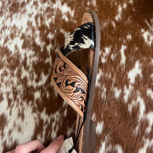 Crisscross Cowhide Sandal - Etsy