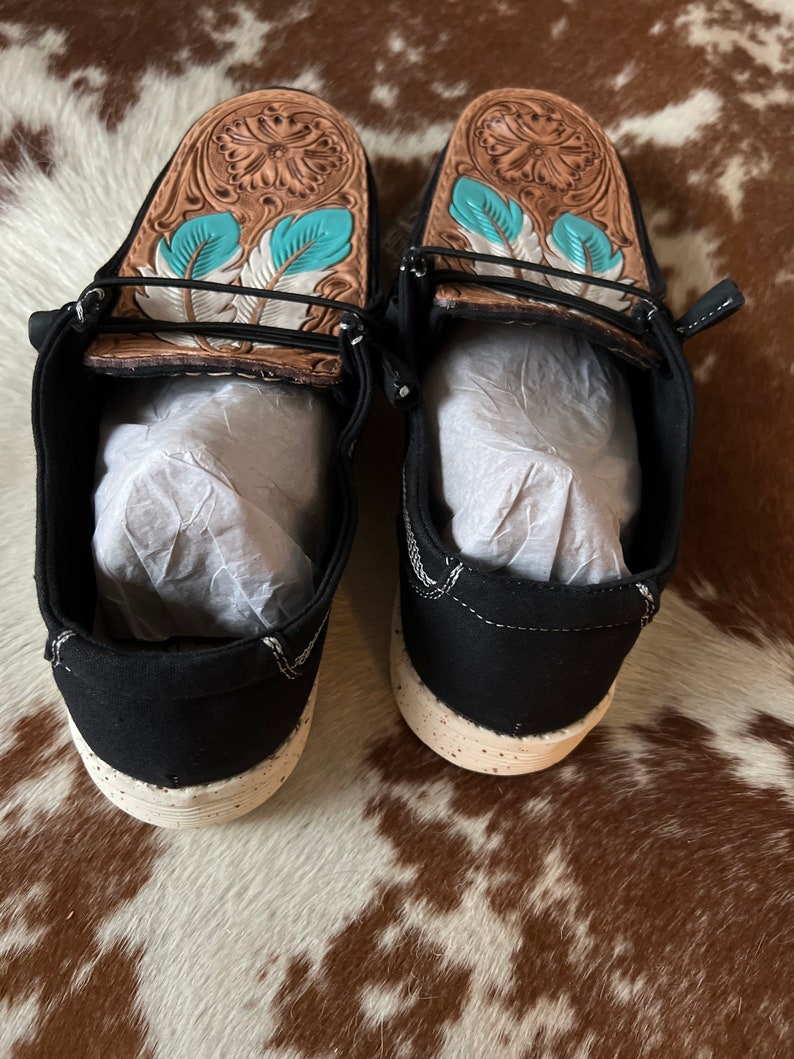 Feather Tooled Shoes - Etsy