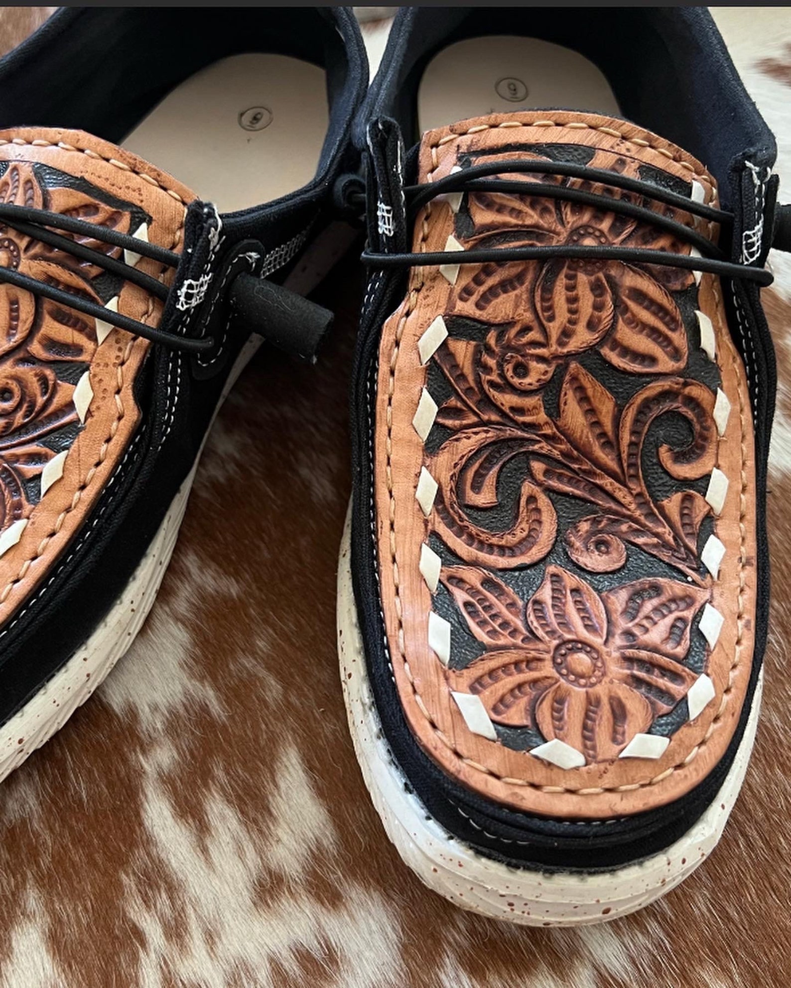 Tooled Leather Shoes - Etsy