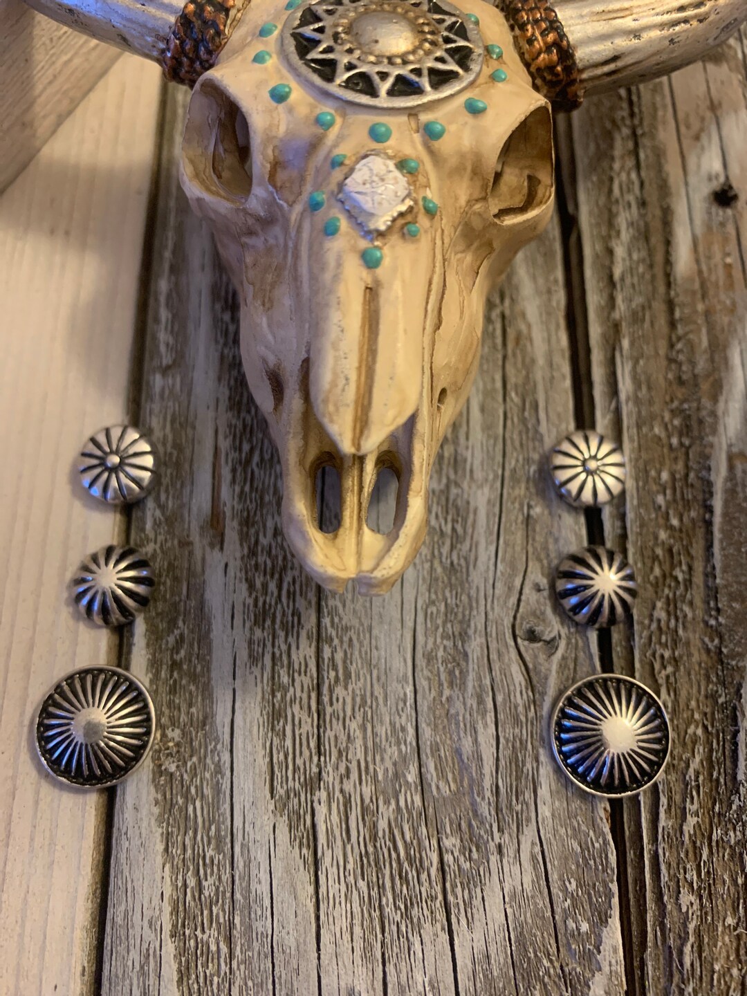 Mini Concho Stud Earrings - Etsy