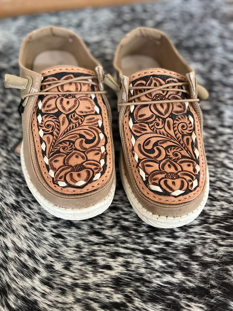 Tooled Leather Shoes - Etsy