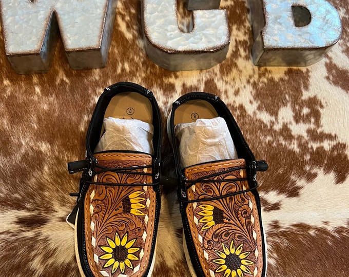 Tooled Sunflower Shoes - Etsy