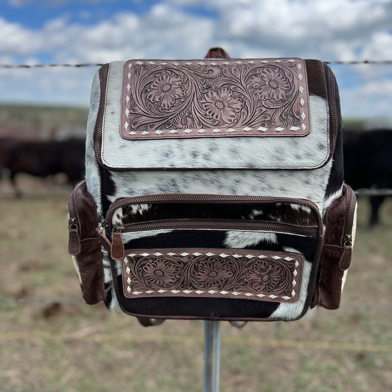 Cowhide Backpack - Etsy