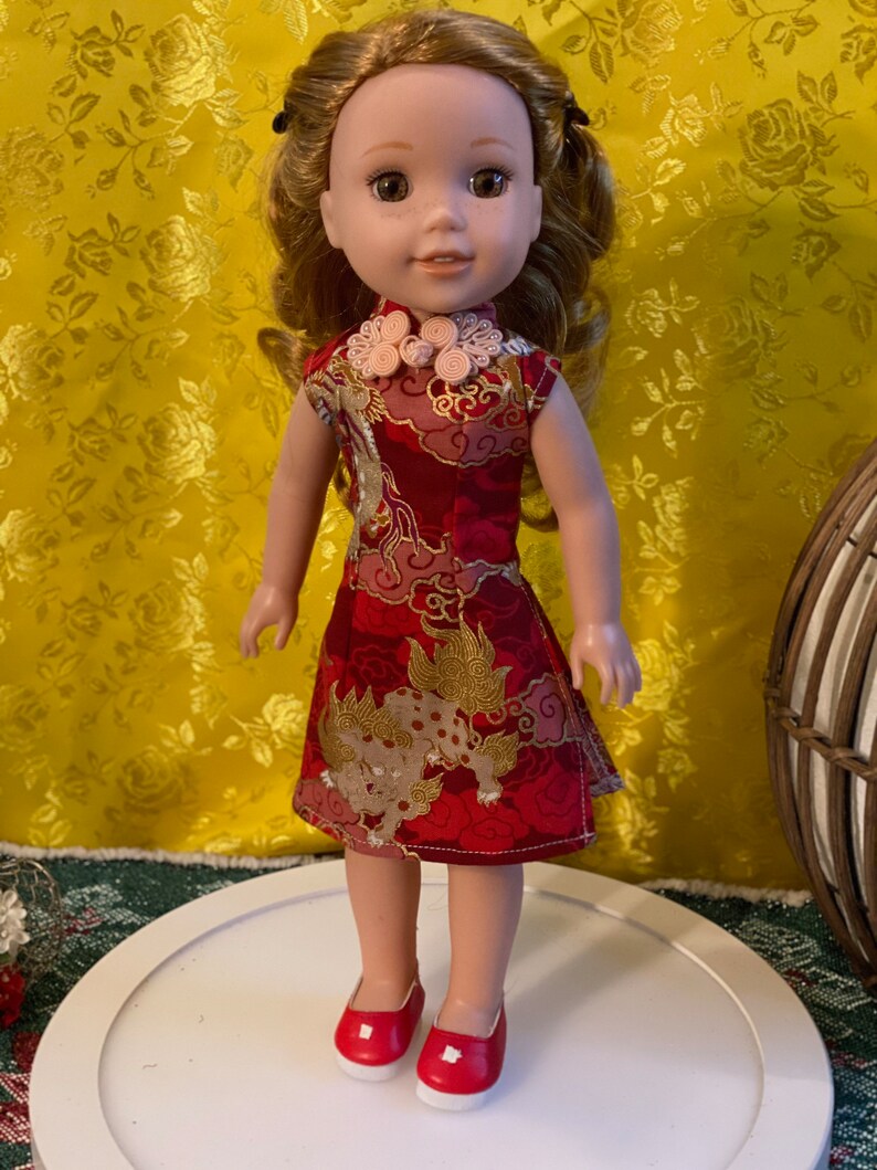 Doll Dress/ Asian Lunar Traditional Dress Fit Ruby Red - Etsy