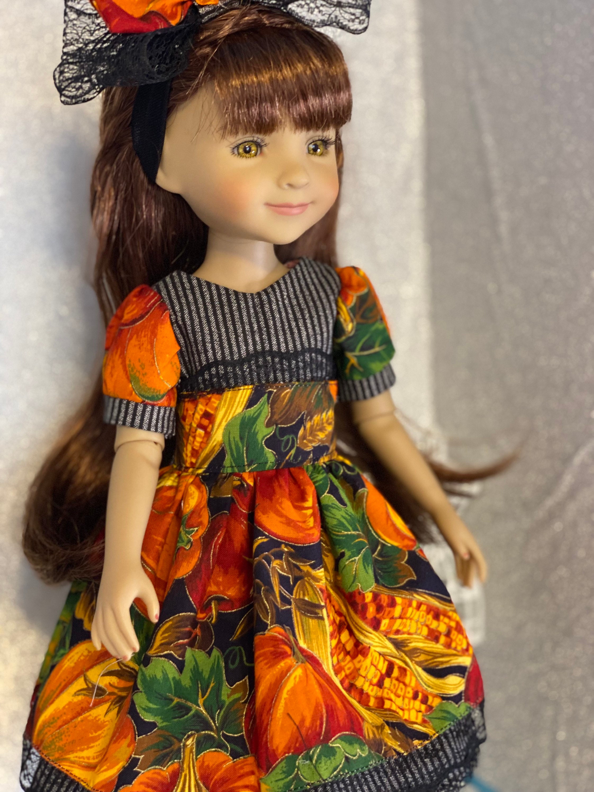 Autumn doll fashions outfit Fall 3 pieces set dress make fit | Etsy