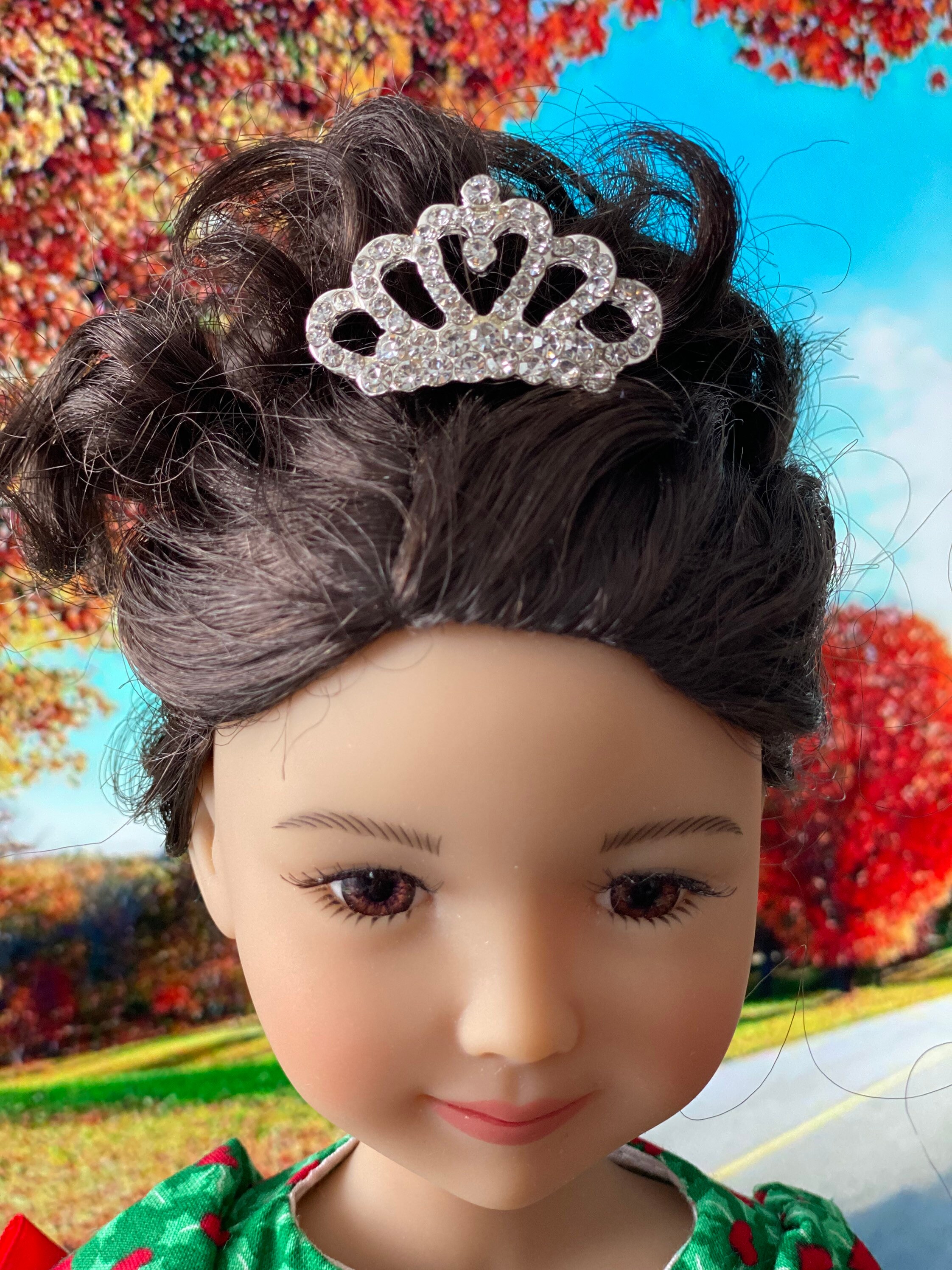 Silver Rhinestones Tiara/ Crown Made for Siblies, Paola Reina, Ruby Red ...