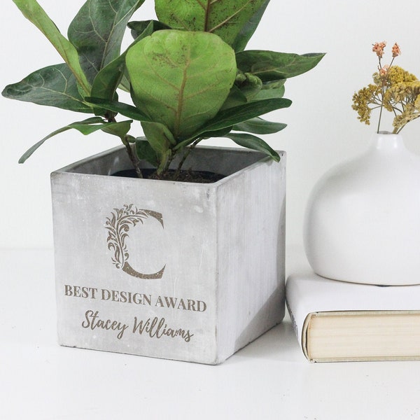 Large Engraved Flower Pot - Etsy