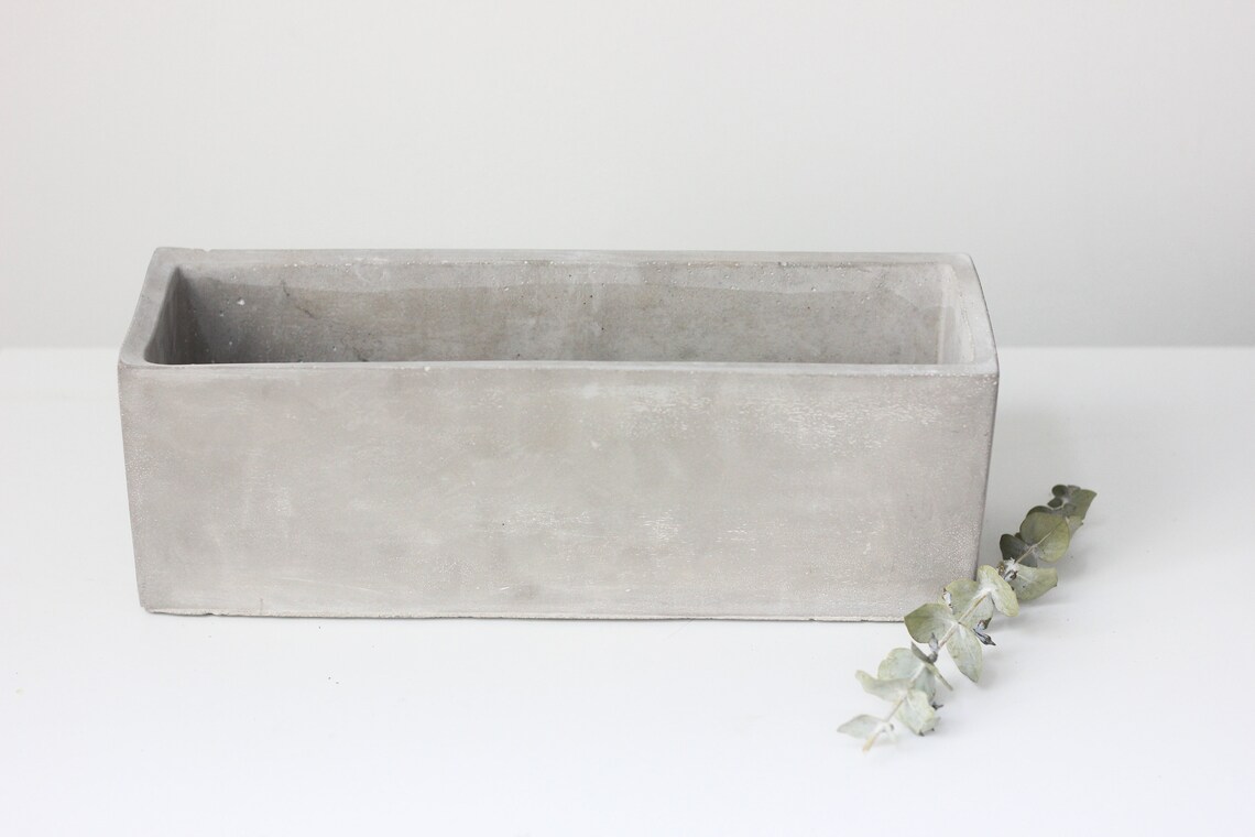 Concrete Rectangle Planter and Succulent Box Indoor - Etsy