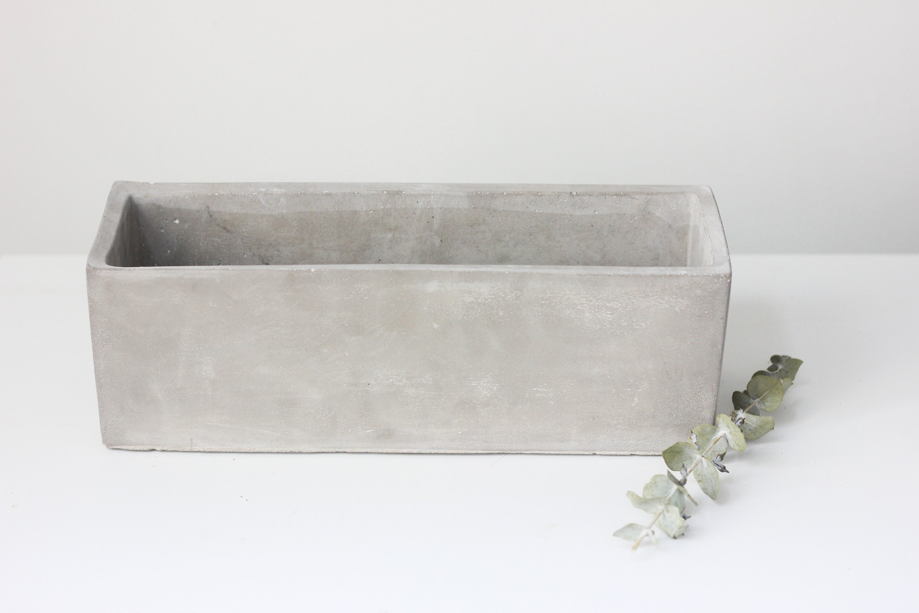 Concrete Rectangle Planter and Succulent Box | Etsy