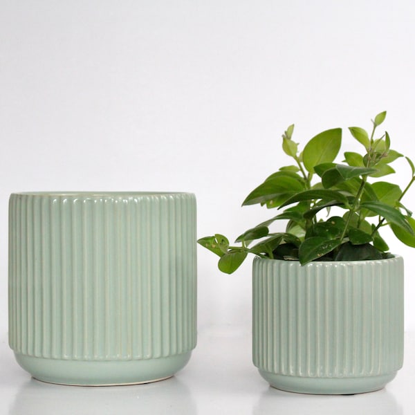 Sage Green Plant Pot - Etsy