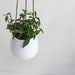 Large Textured Glossy White Ceramic Hanging Planter Pot - Etsy