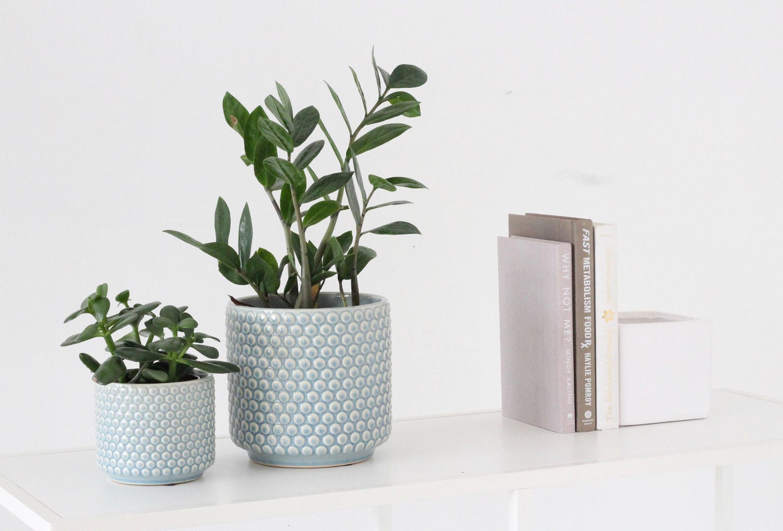 Bubble Textured Plant Pots in Danish Blue and White Ceramic - Etsy