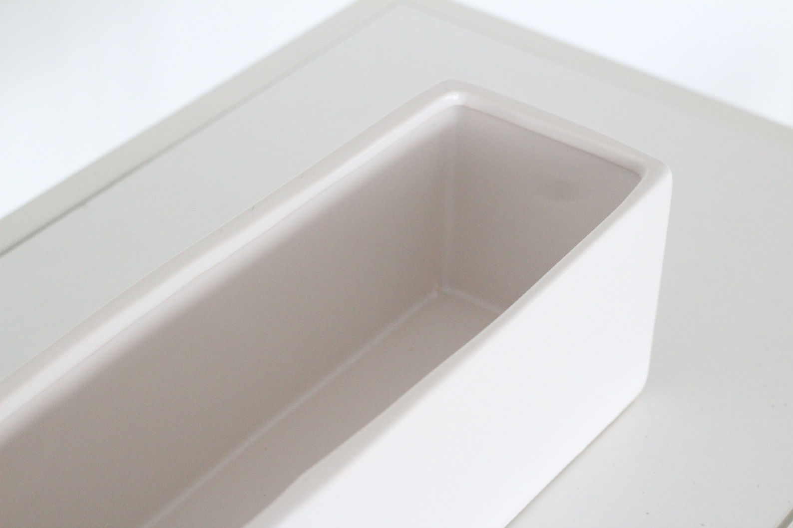 White Ceramic Rectangular Planter Box Indoor - Etsy