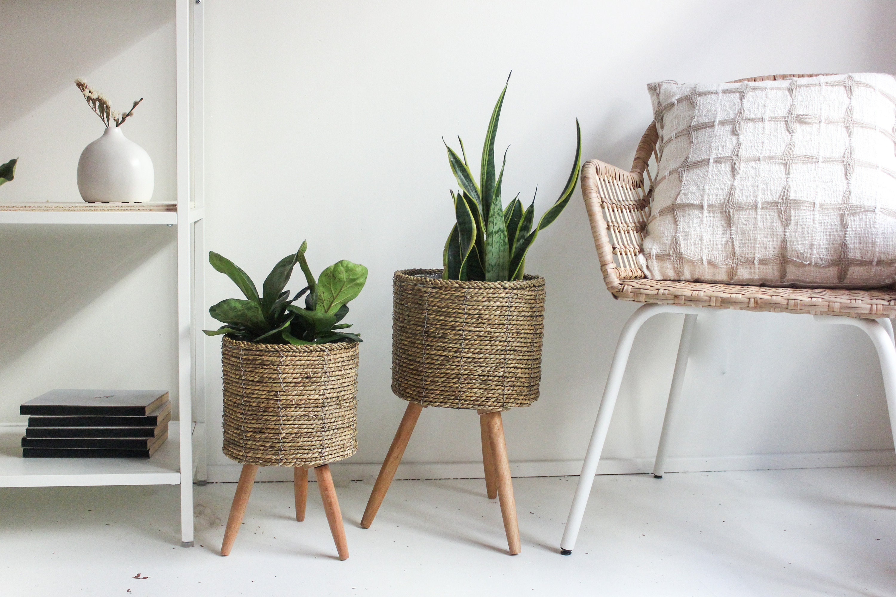 Natural Mat Grass Woven Plant Stand CLEARANCE SALE - Etsy