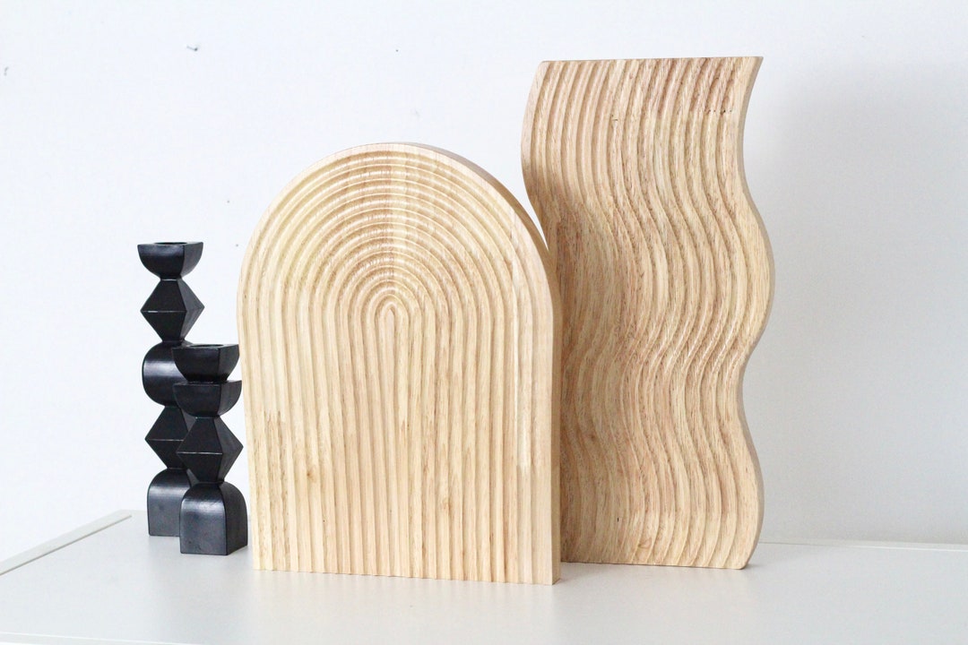 Arch and Wavy Decorative Wood Tray and Trivet | Arched Decor Tray. - Etsy