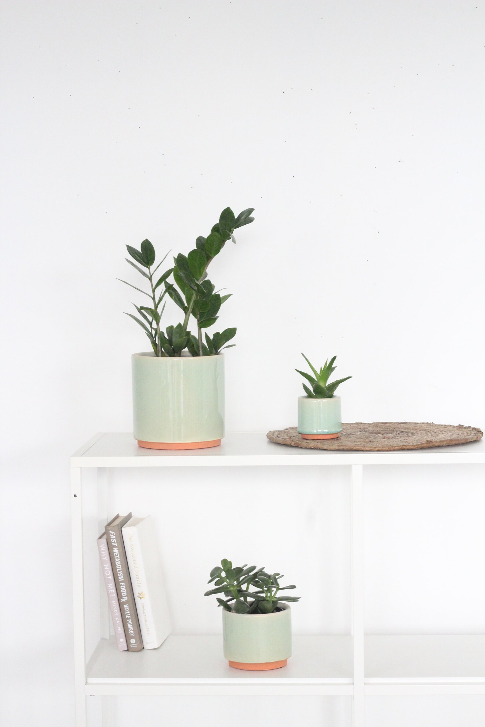 Sage Green and Terracotta Ceramic Round Planter Pot - Etsy