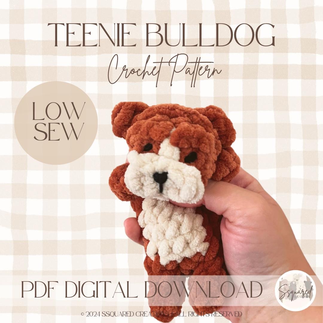 Bulldog Crochet Pattern: Plush Amigurumi Dog (PDF Pattern) - Etsy