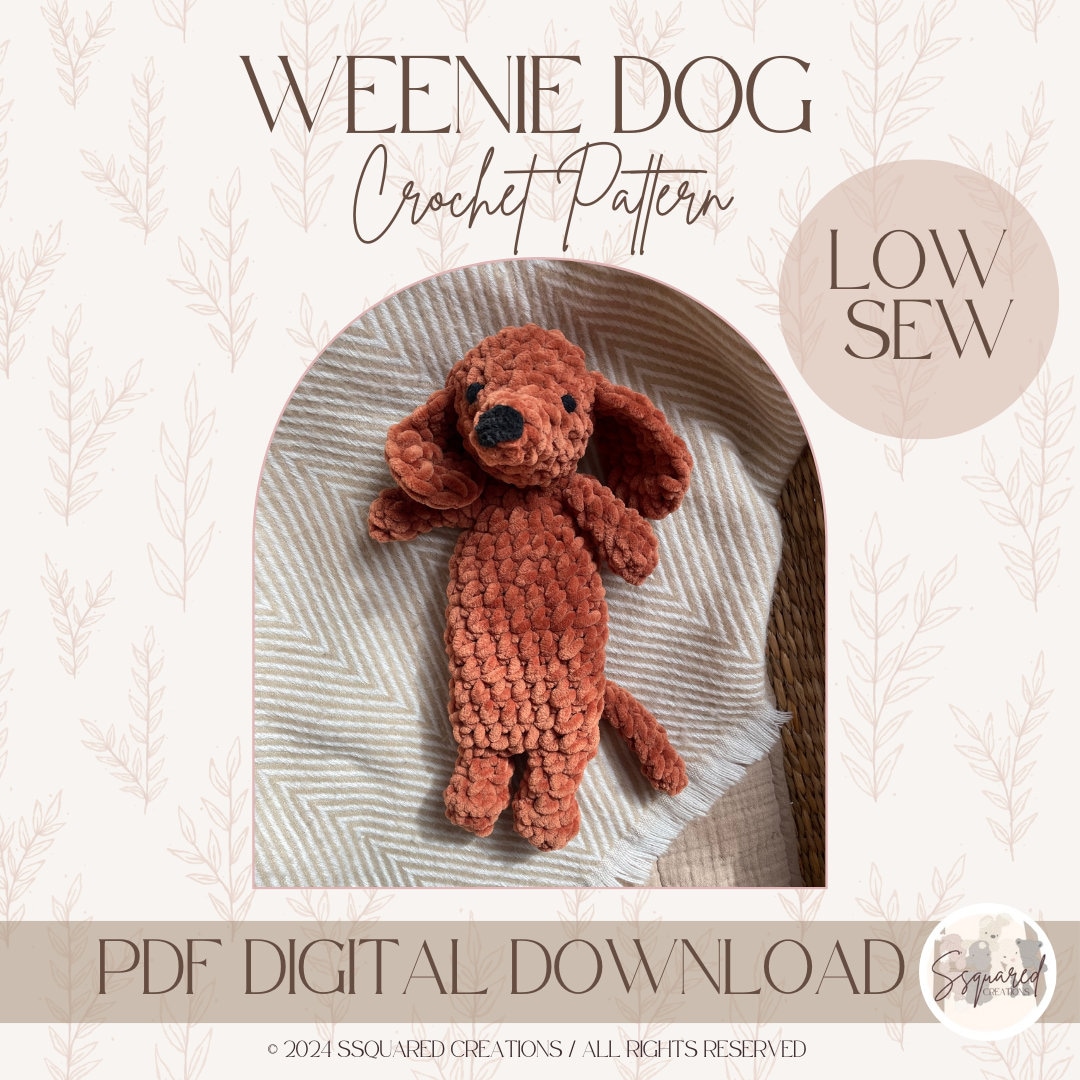 WEENIE DOG Crochet Snuggler Pattern - Etsy