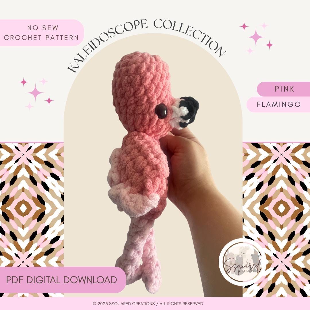 Flamingo Crochet Snuggler Pattern: No-sew Amigurumi (PDF Pattern) - Etsy