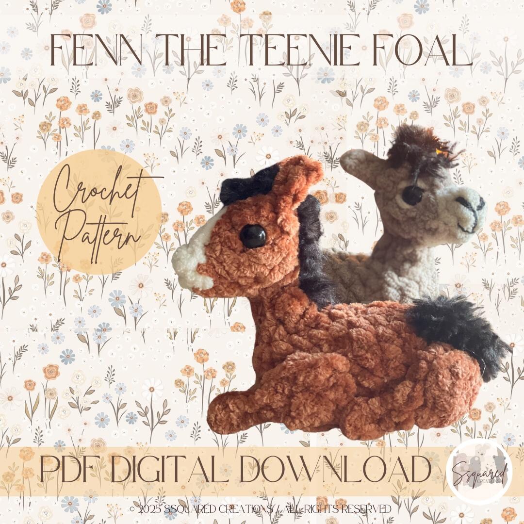 Fenn the Foal Crochet Pattern: Low Sew Amigurumi Horse (PDF Pattern) - Etsy