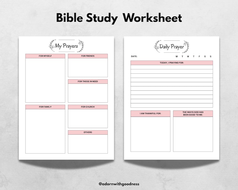 Ultimate Bible Study Bundle | Printable Bible Study Worksheets | SOAP ...