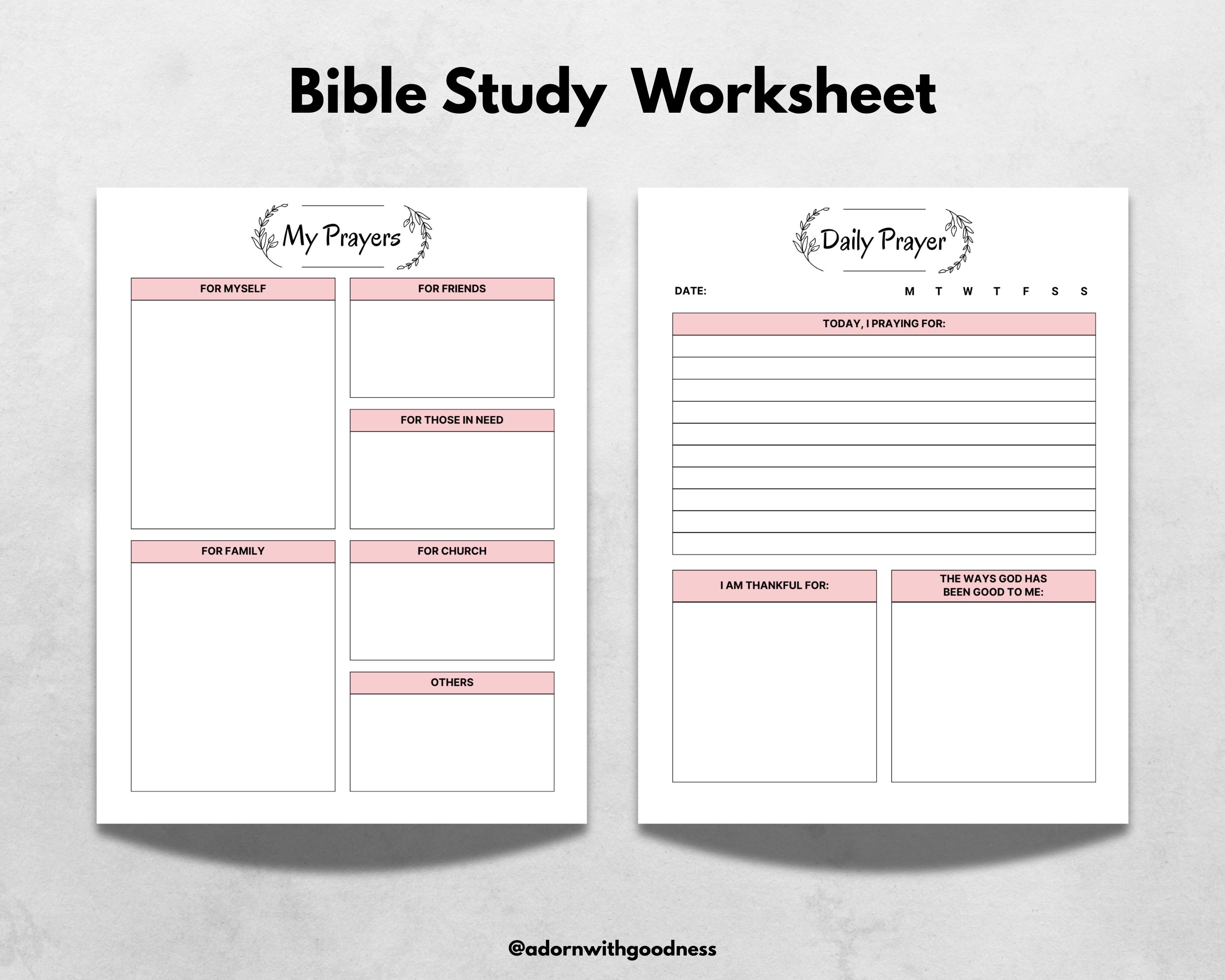 Ultimate Bible Study Bundle | Printable Bible Study Worksheets | SOAP, ACTS, REAP, Verse Study ...