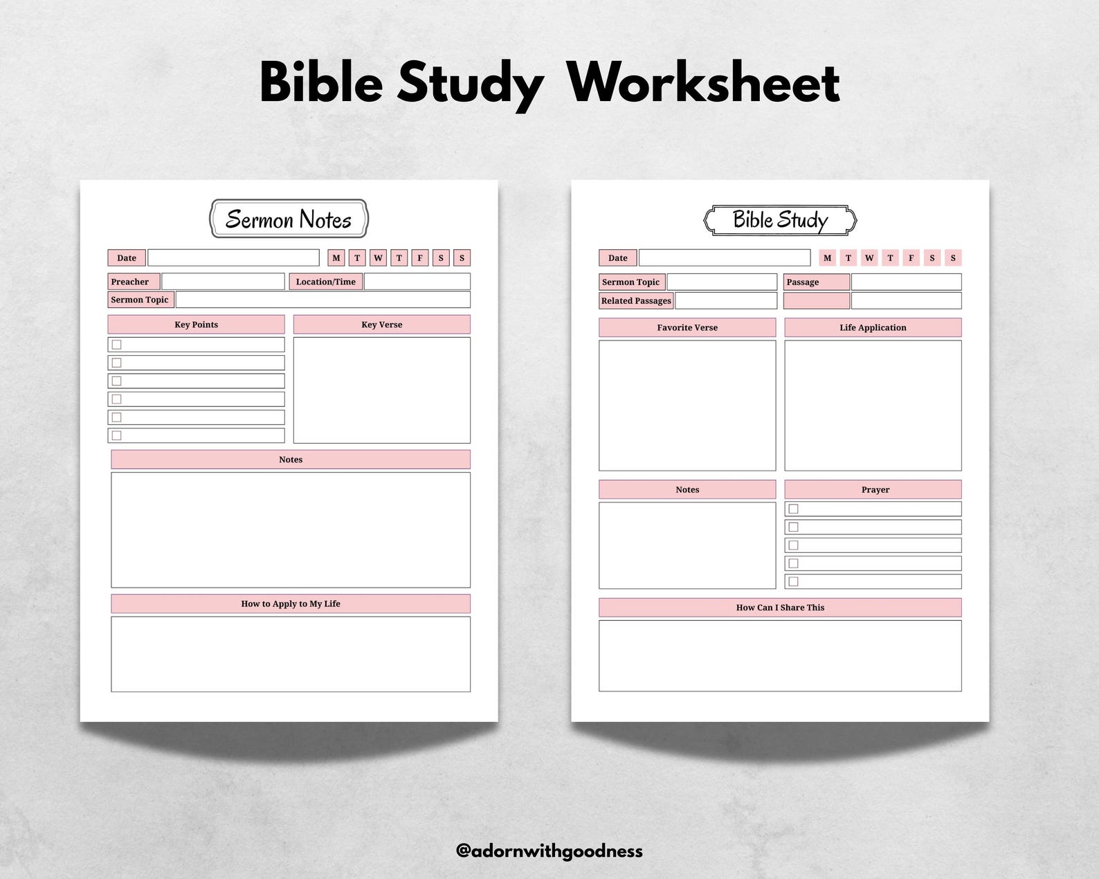 Ultimate Bible Study Bundle | Printable Bible Study Worksheets | SOAP ...