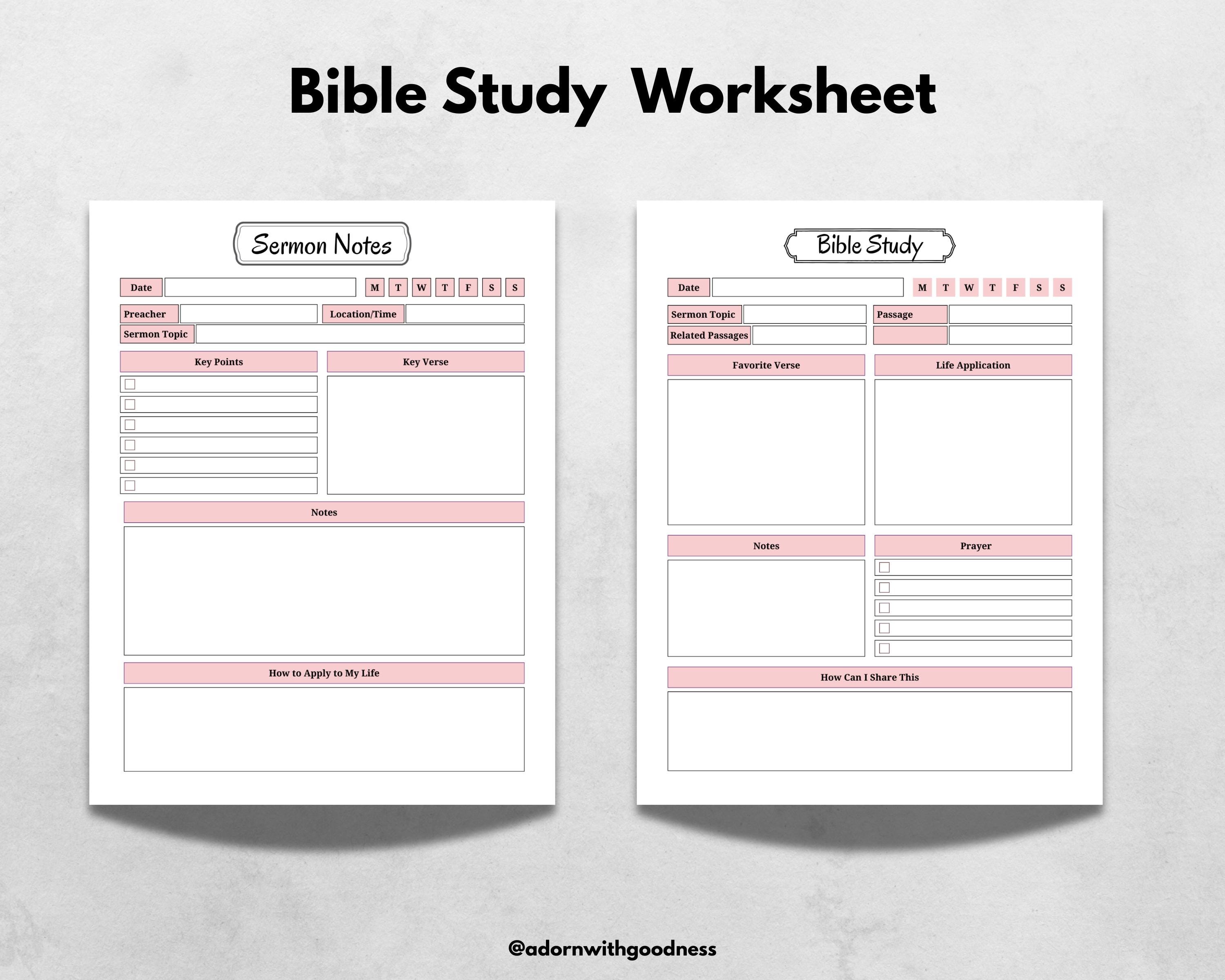 Ultimate Bible Study Bundle | Printable Bible Study Worksheets | SOAP ...