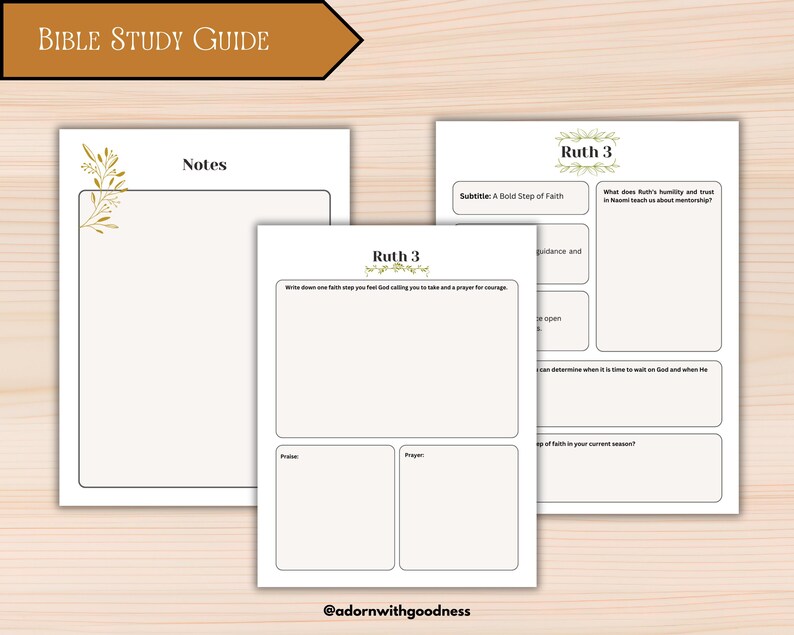 Ruth Bible Study Guide | Printable Bible Worksheets | Bible Study ...