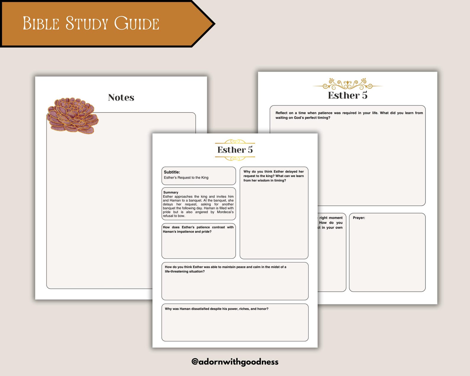 Esther Bible Study Guide | Printable Bible Worksheets for Esther ...