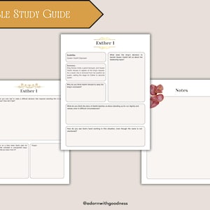 Esther Bible Study Guide | Printable Bible Worksheets for Esther ...