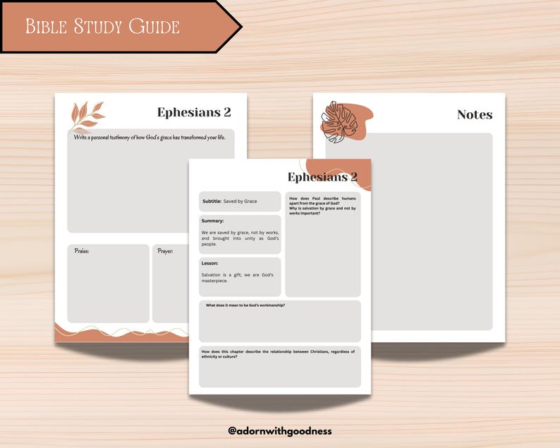 Ephesians Bible Study Guide | Printable Bible Worksheets | Bible Study ...
