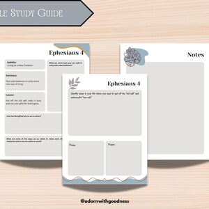 Ephesians Bible Study Guide | Printable Bible Worksheets | Bible Study ...