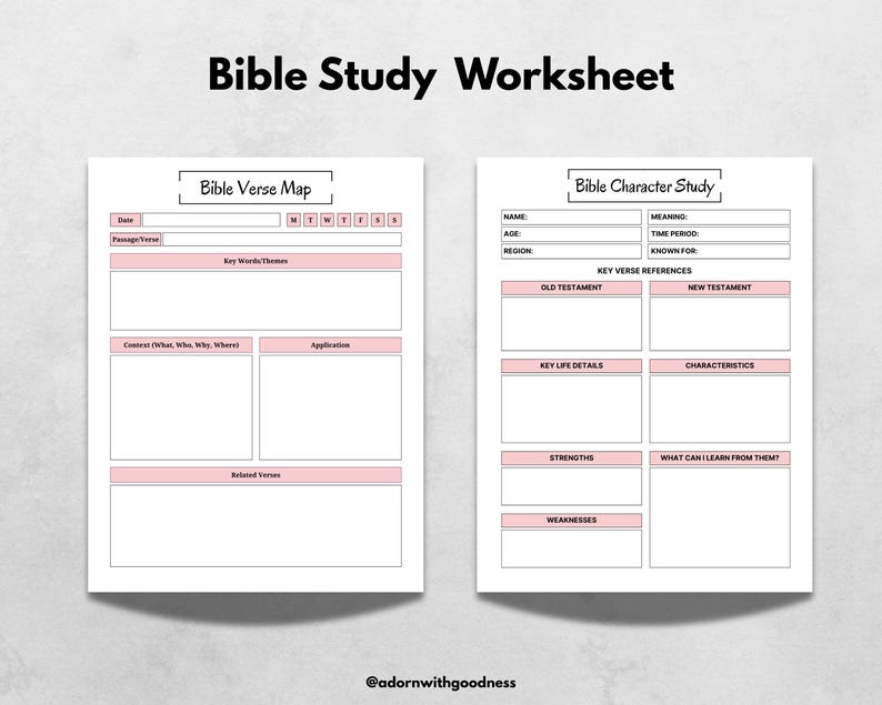 Ultimate Bible Study Bundle | Printable Bible Study Worksheets | SOAP ...