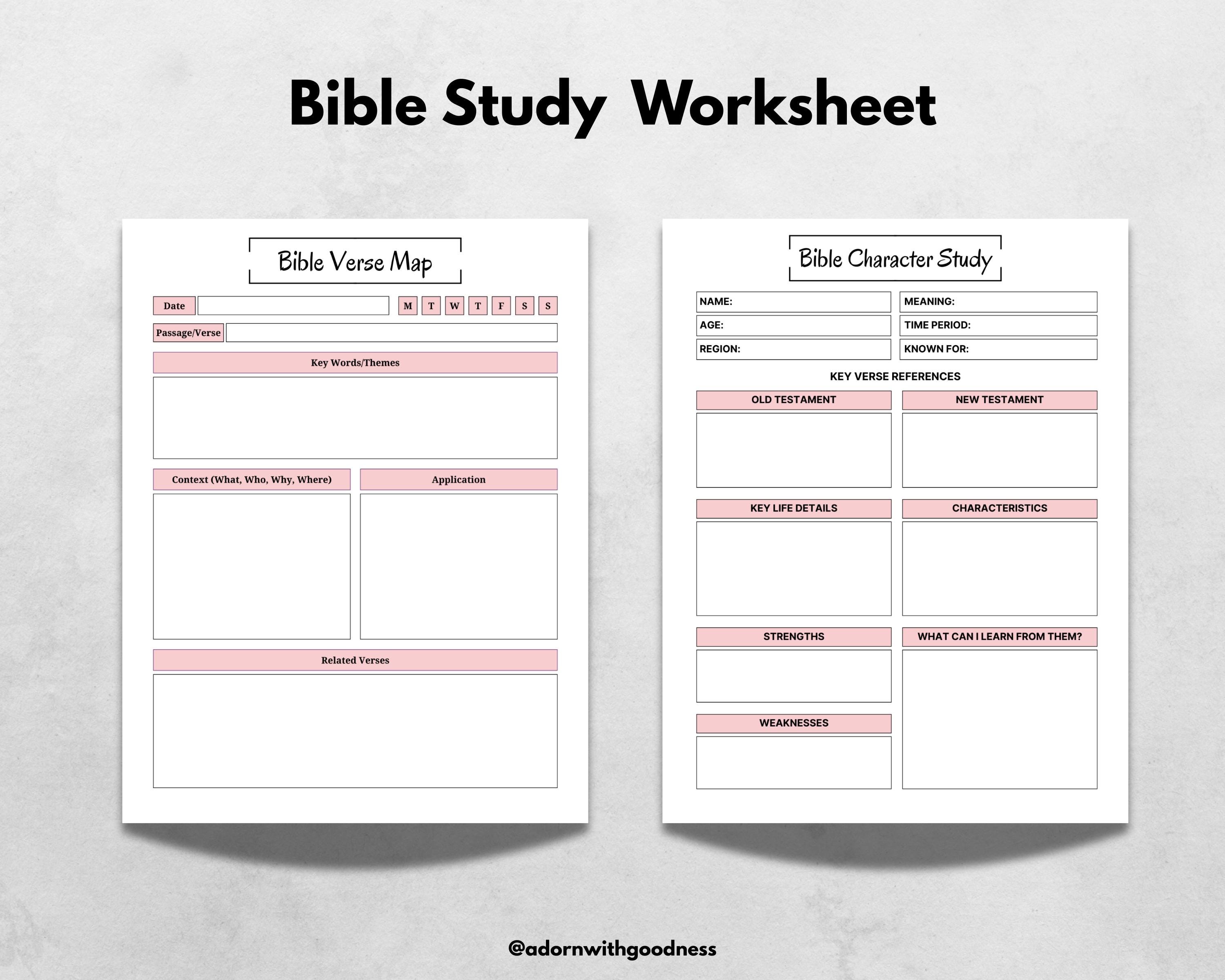Ultimate Bible Study Bundle | Printable Bible Study Worksheets | SOAP ...