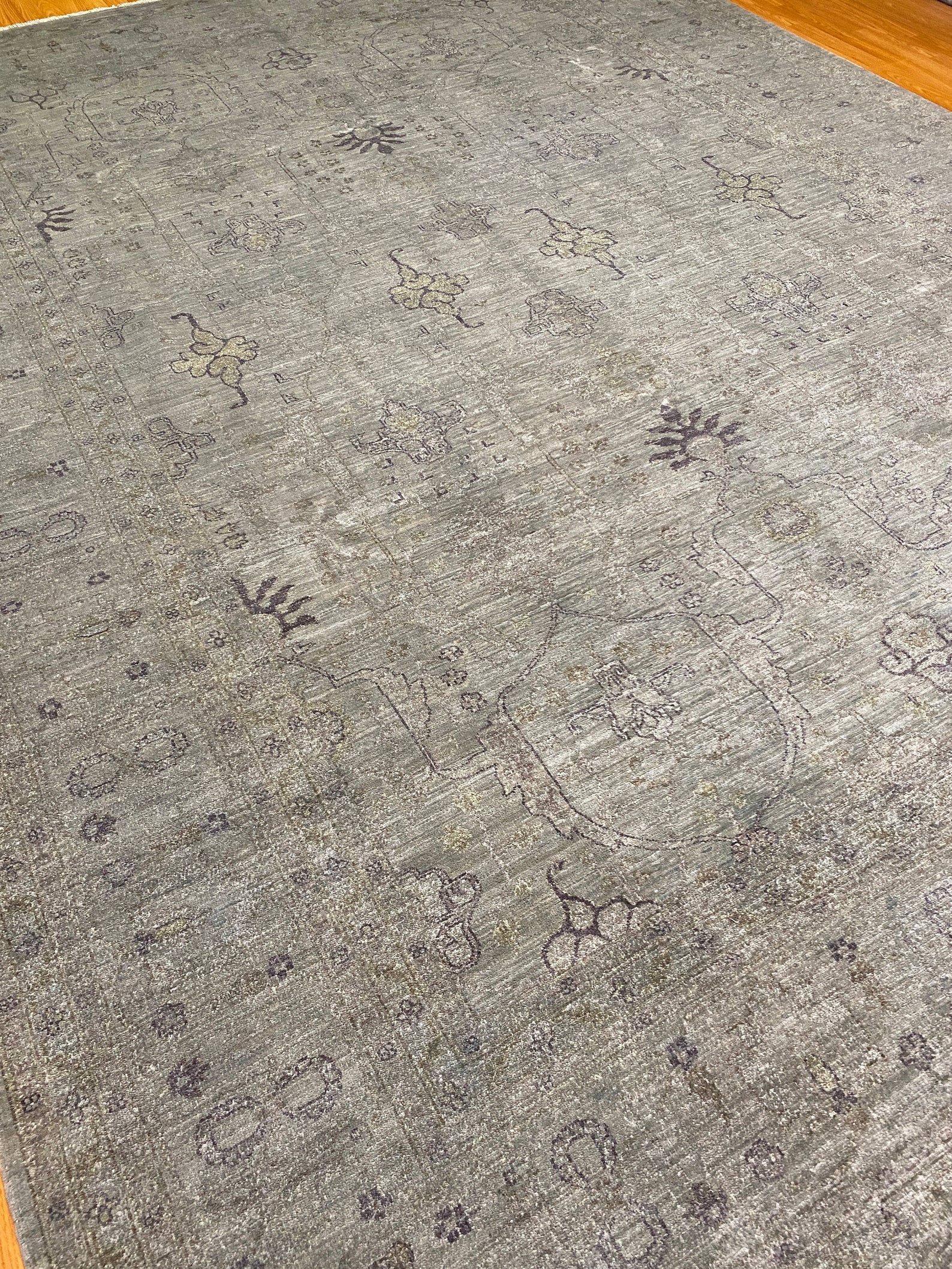 Gray 9x12 Ft Muted Rug Afghan Hand Knotted Rug Tribal Area | Etsy