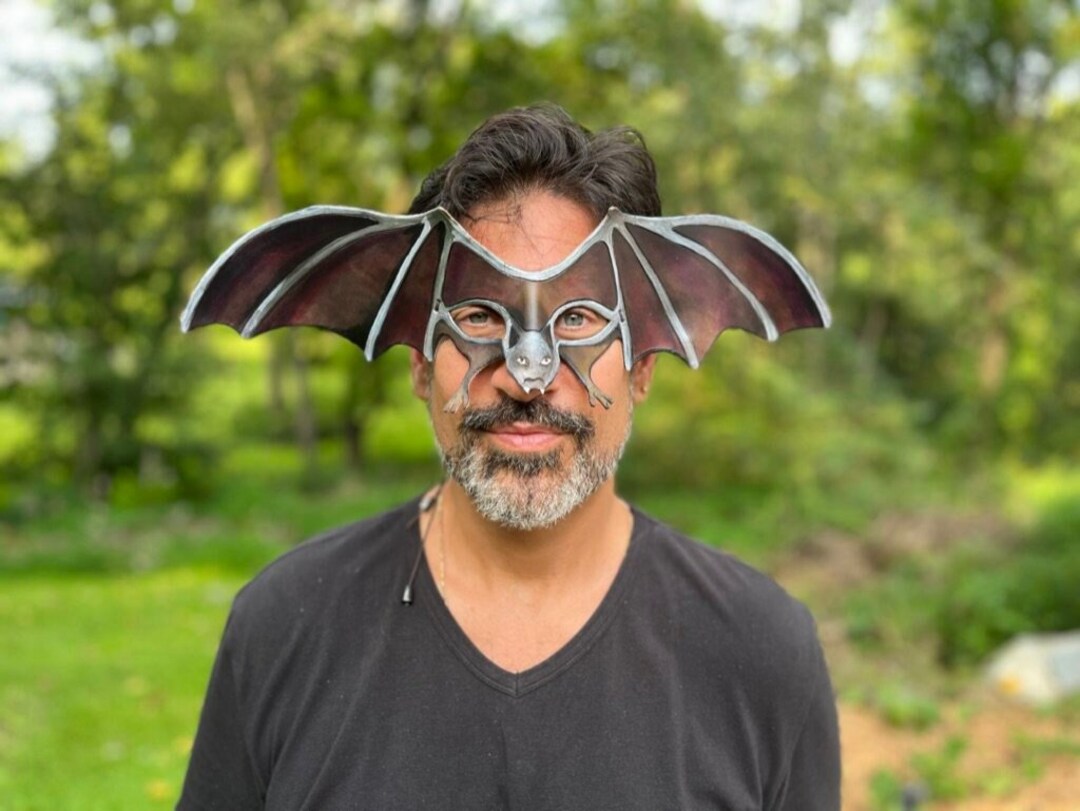 Badass Bat Handmade Leather Masquerade Halloween Mask - Etsy