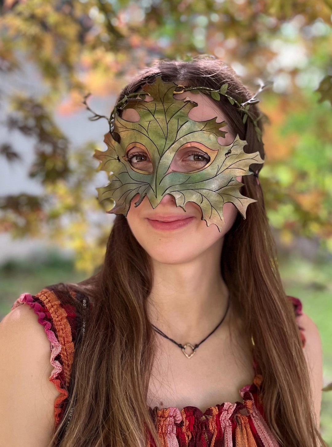 Greenman Leather Mask: Woodland Forest Spirit - Renaissance Faire ...