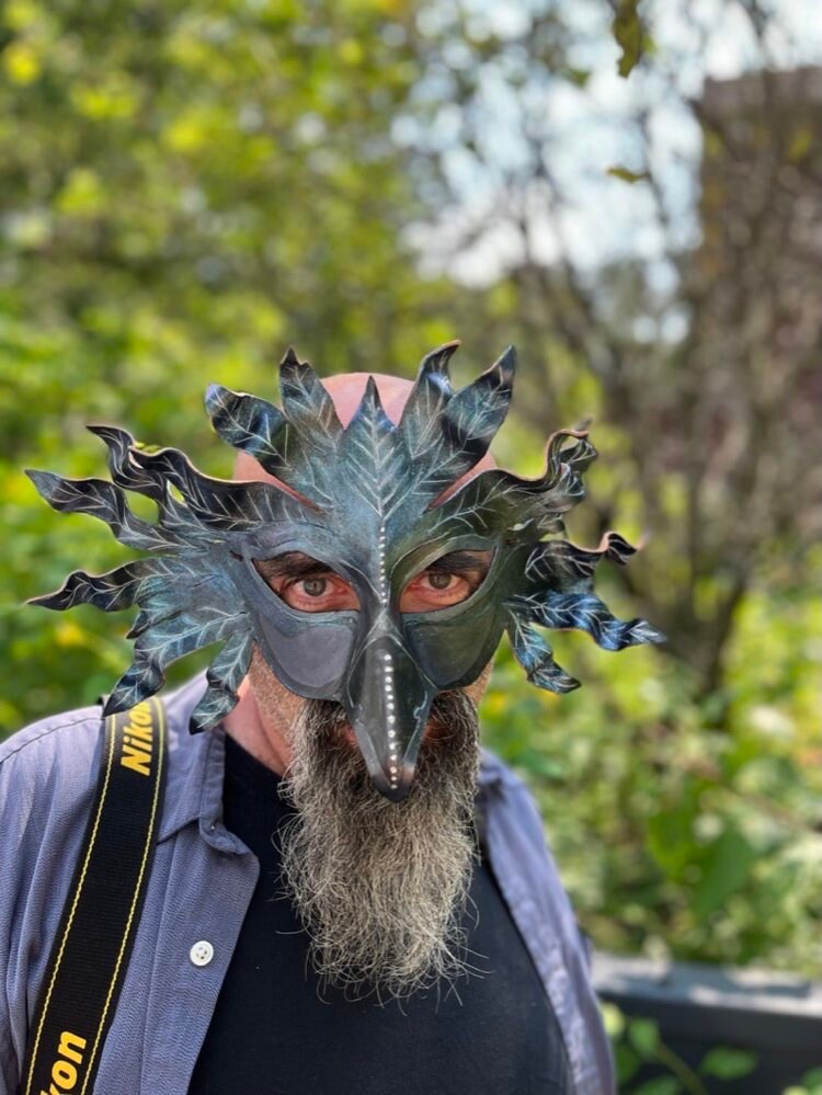 Raven Handmade Leather Mask for Masquerade / Halloween / Cosplay Masks ...