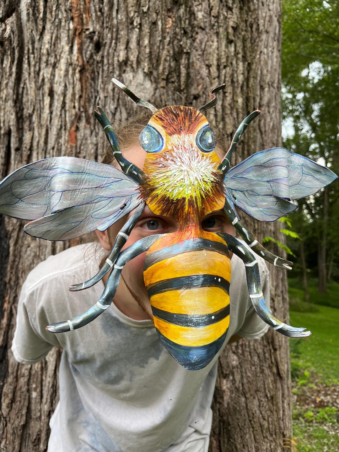 Handmade Leather Bee Mask: Masquerade, Cosplay, or Halloween - Etsy